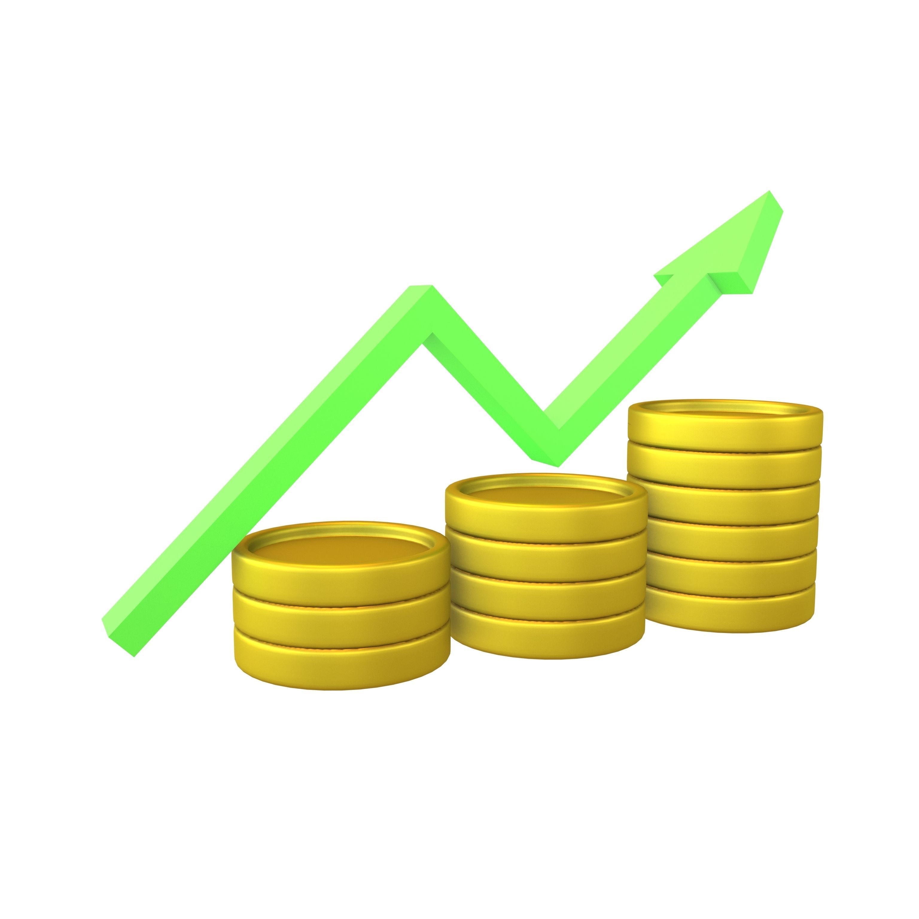 3D model Economic Growth Icon V1 003 VR / AR / low-poly | CGTrader