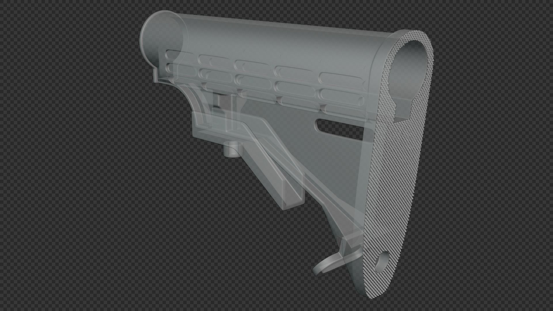 3D model AR-15 Mil-Spec Stock VR / AR / low-poly | CGTrader