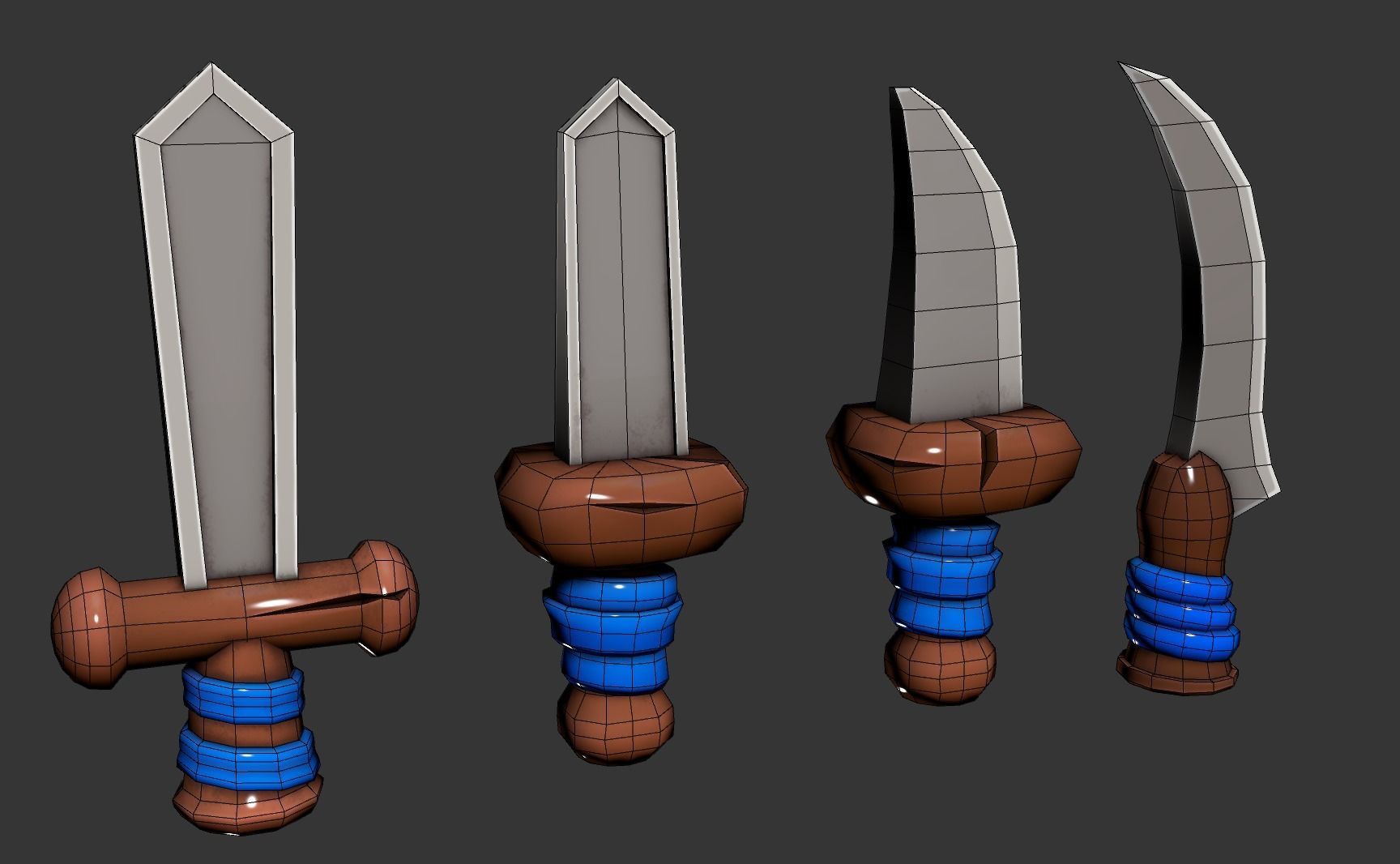 3D model weapons pack stylized cartoon VR / AR / low-poly | CGTrader