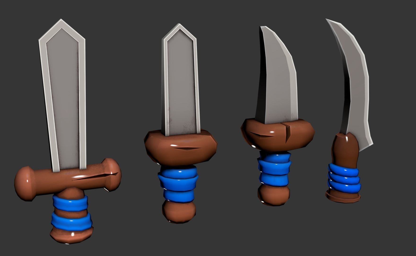 3D model weapons pack stylized cartoon VR / AR / low-poly | CGTrader