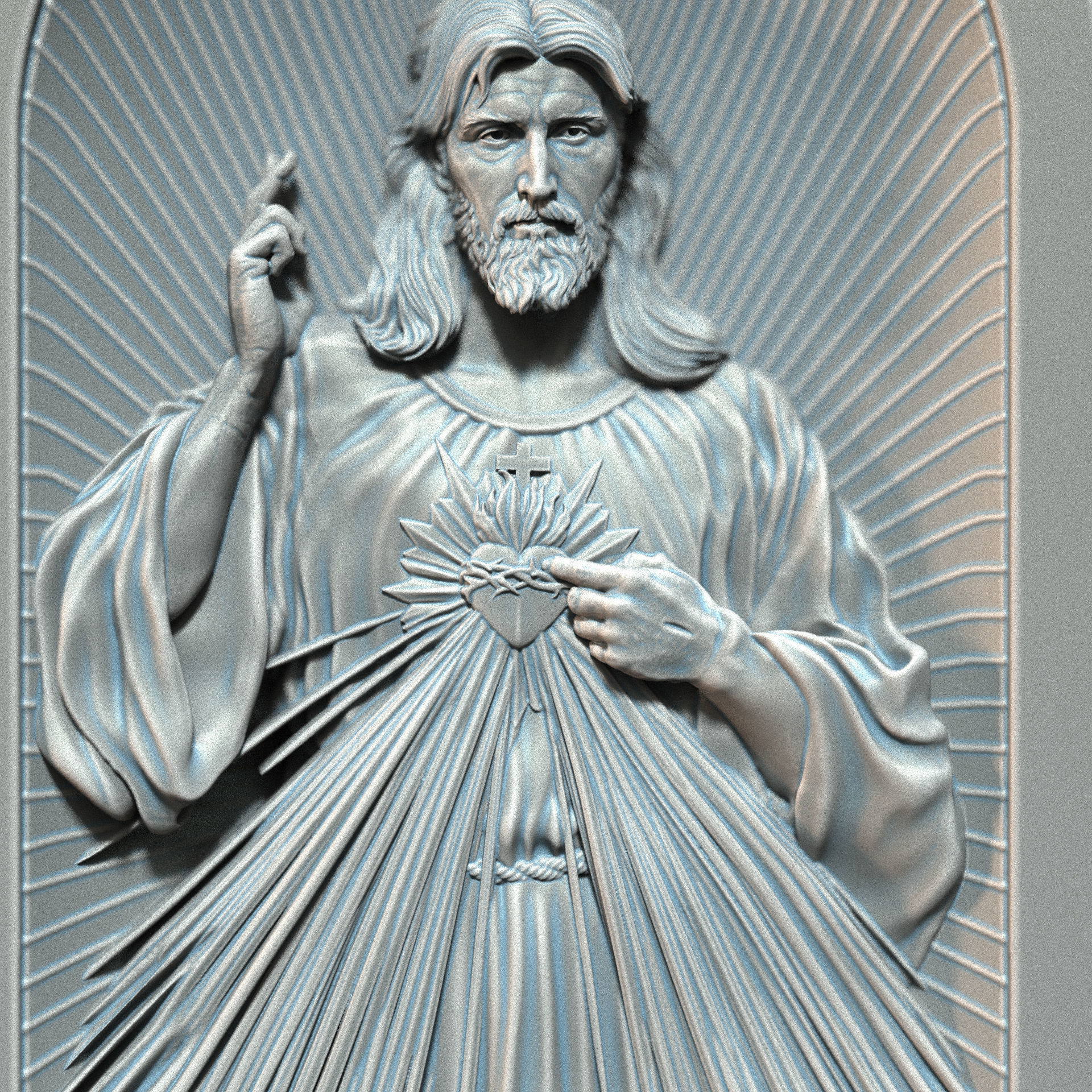 Jesus Relief 12 3D model 3D printable | CGTrader
