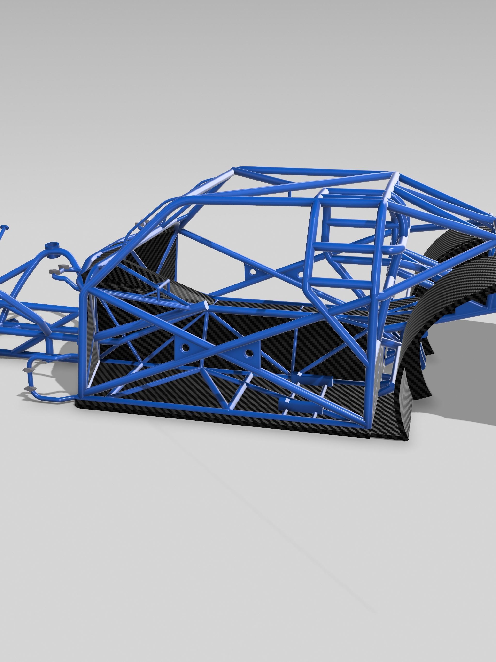 1967 Nova PROMOD tubular Chassis with floors tubs N firewall 3D model ...