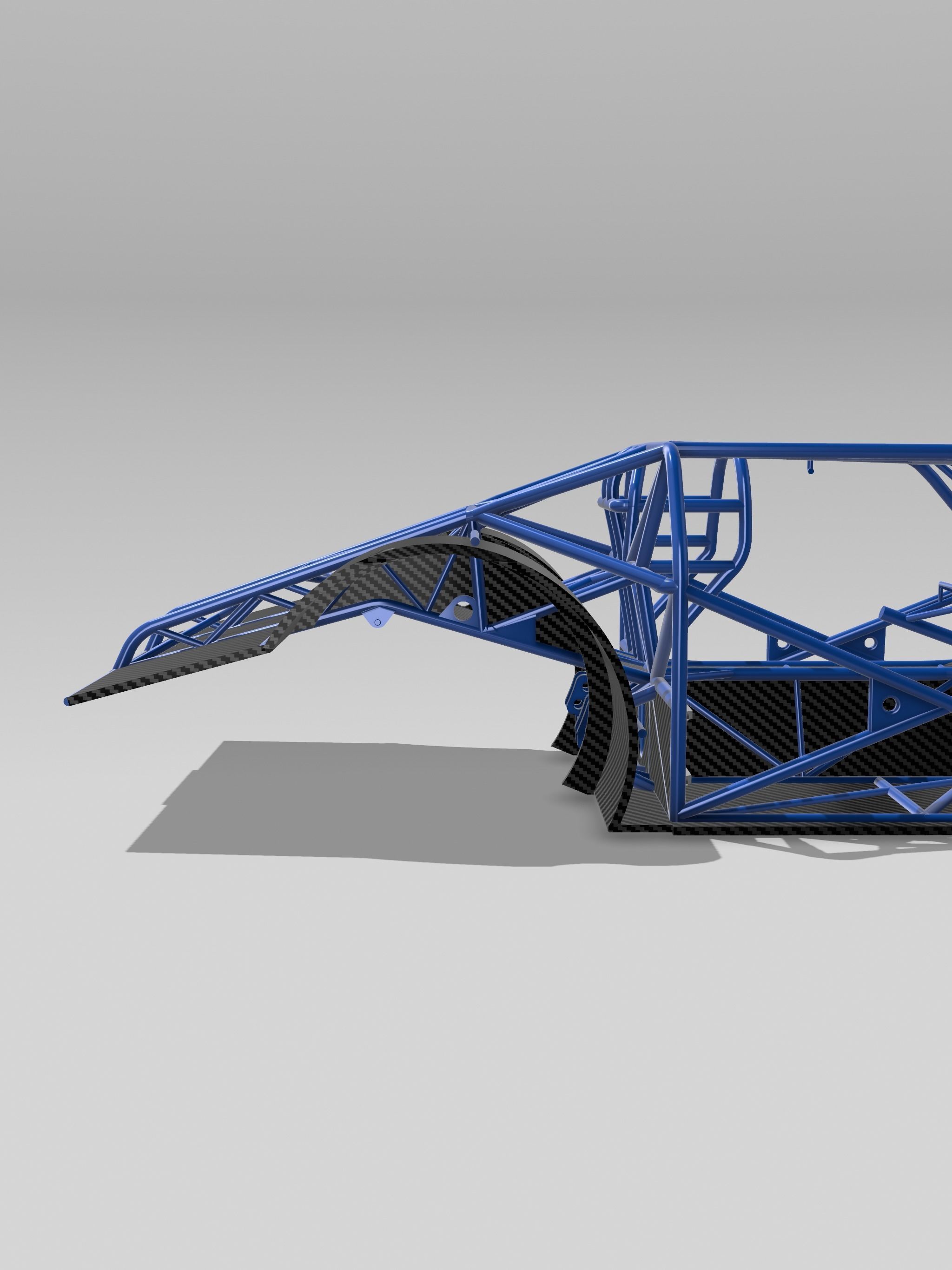 1967 Nova PROMOD tubular Chassis with floors tubs N firewall 3D model ...