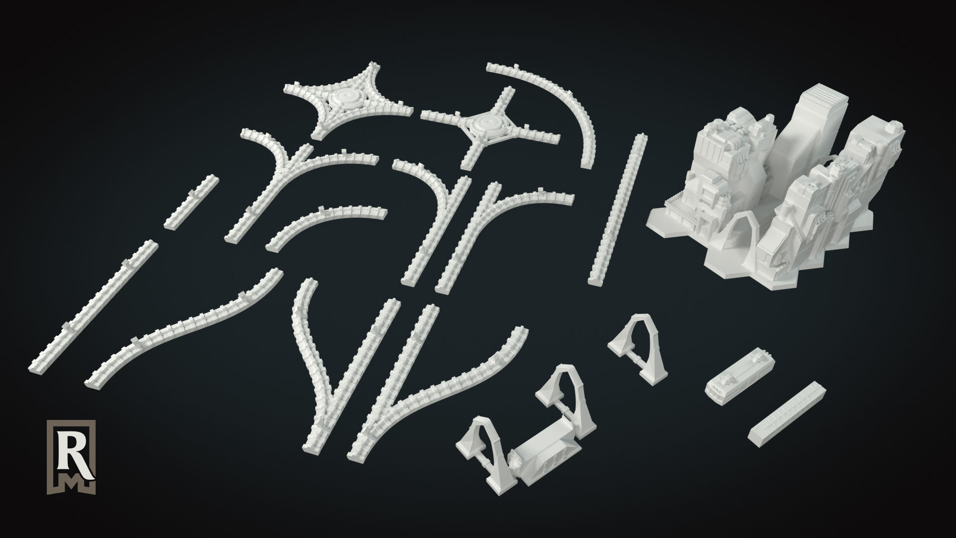 PERSONAL LICENSE 6mm SciFi Cityscape Terrain 3D model 3D printable ...