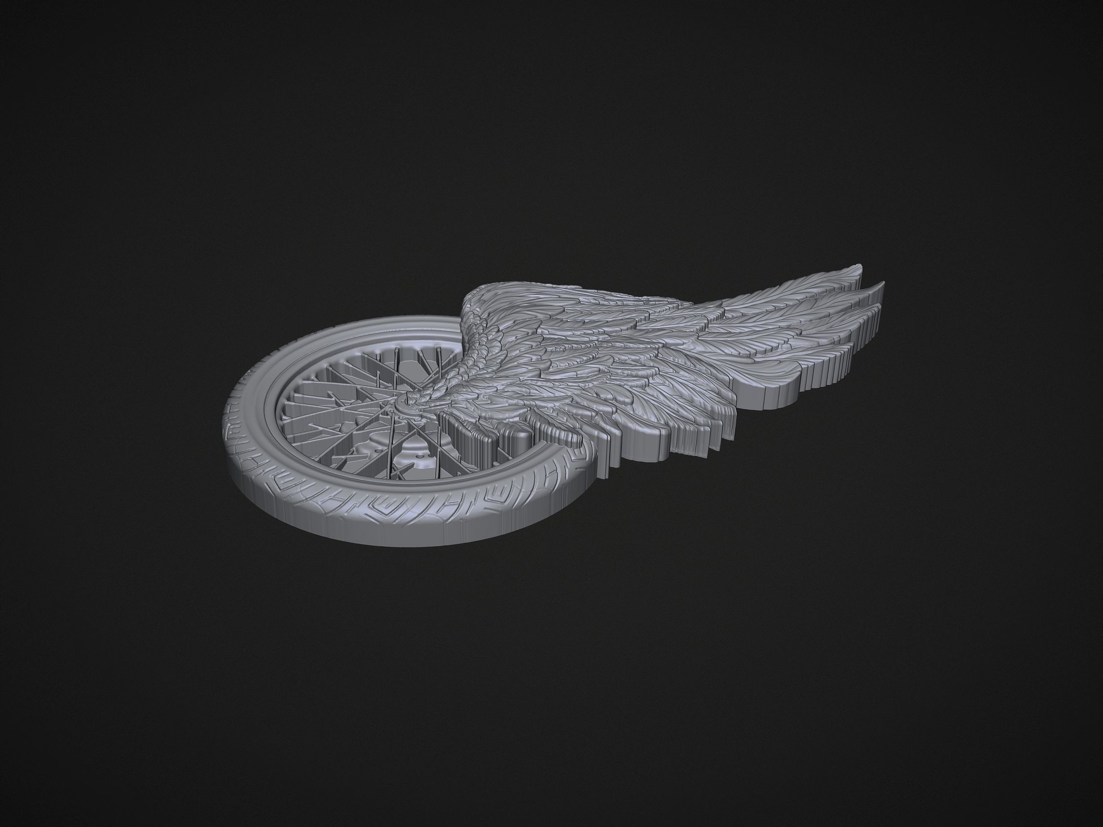 winged wheel 3D model 3D printable | CGTrader