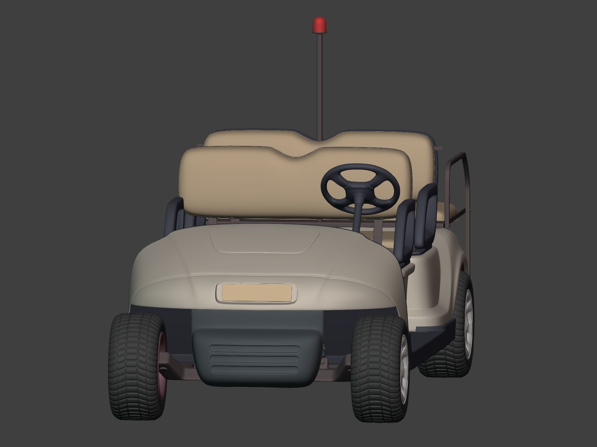 3D model Airport - Golf Cart VR / AR / low-poly | CGTrader