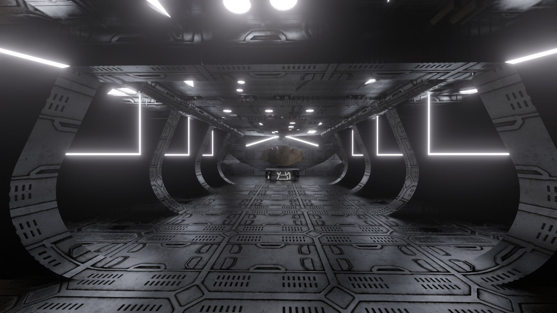 3D model Sci fi VR gallery VR / AR / low-poly | CGTrader