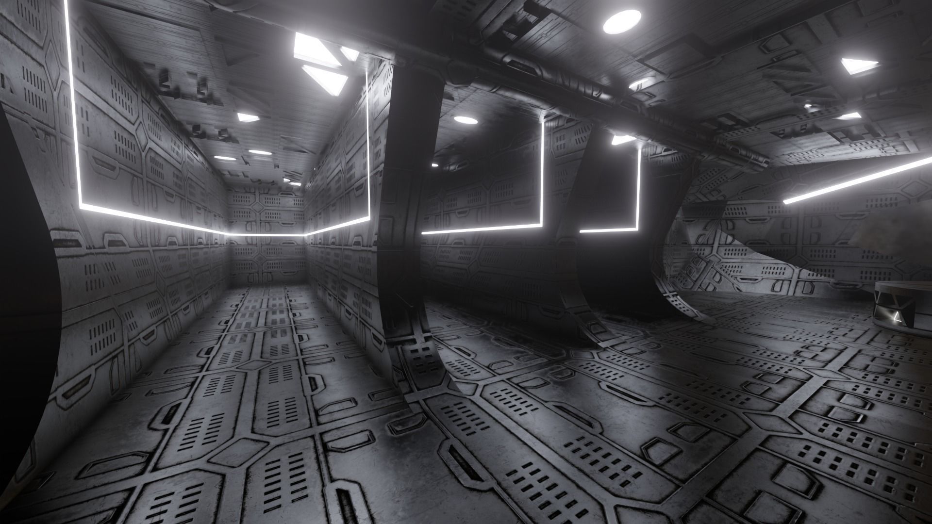 3D model Sci fi VR gallery VR / AR / low-poly | CGTrader
