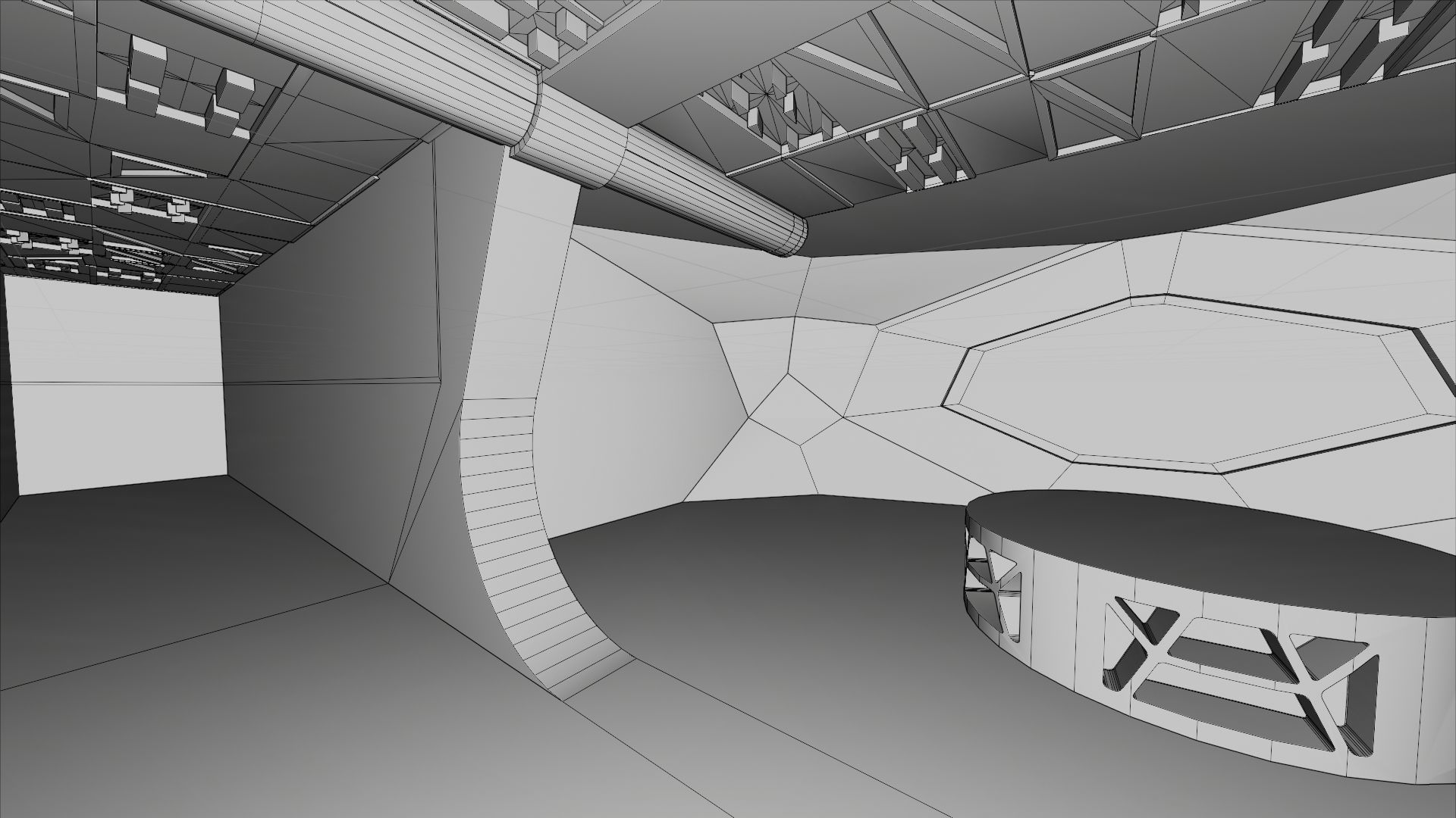 3D model Sci fi VR gallery VR / AR / low-poly | CGTrader