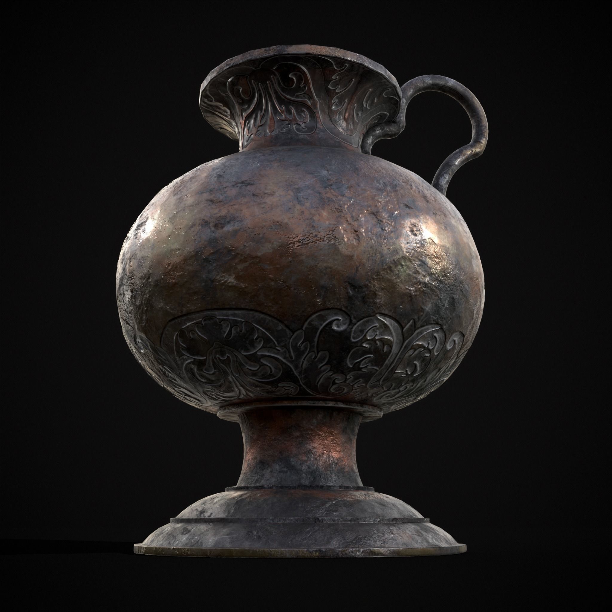 3D model Medieval Pewter Pitcher VR / AR / low-poly | CGTrader