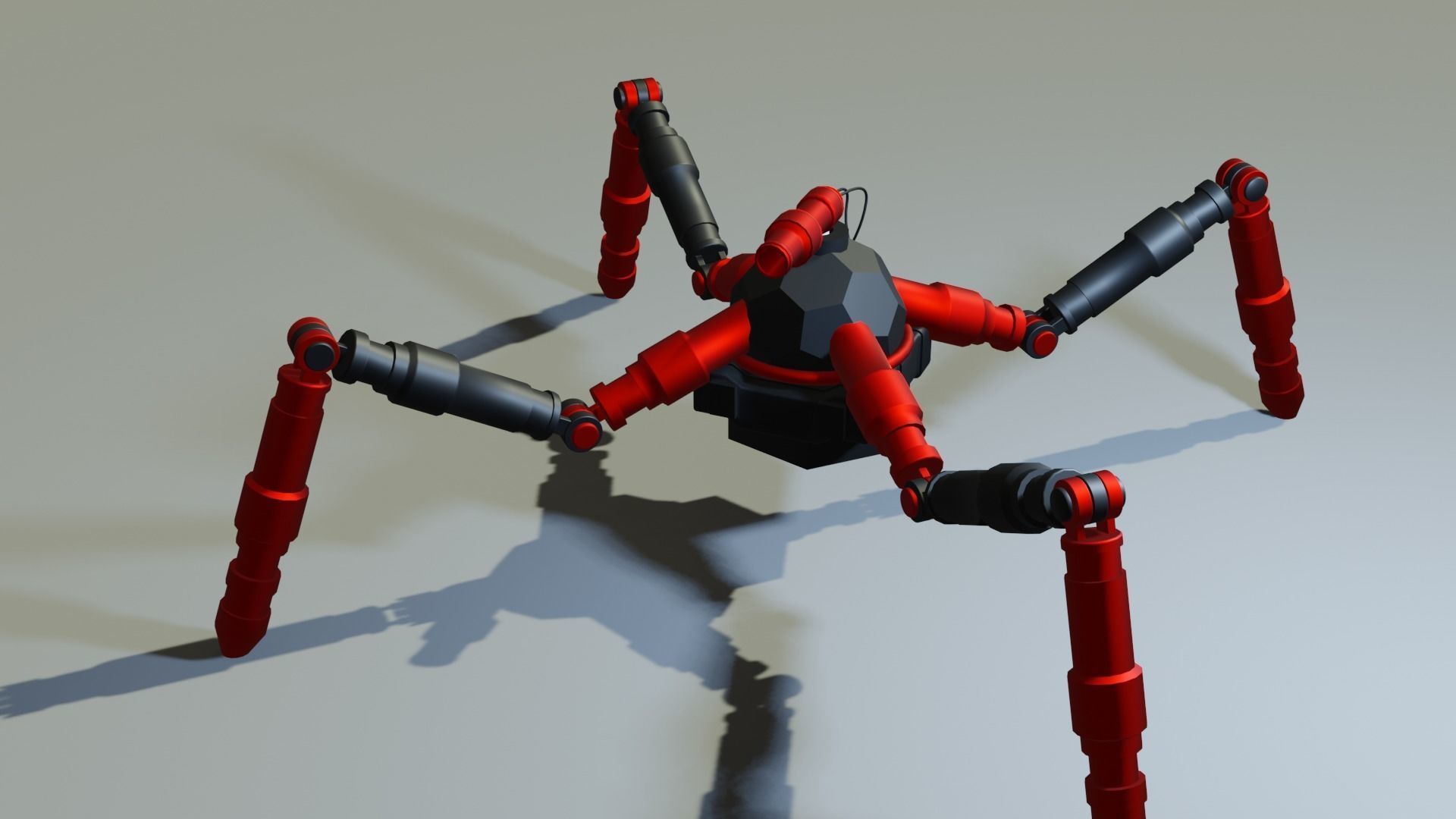 robotic Low-Poly Spider Rigged-Animated model 3D model rigged | CGTrader