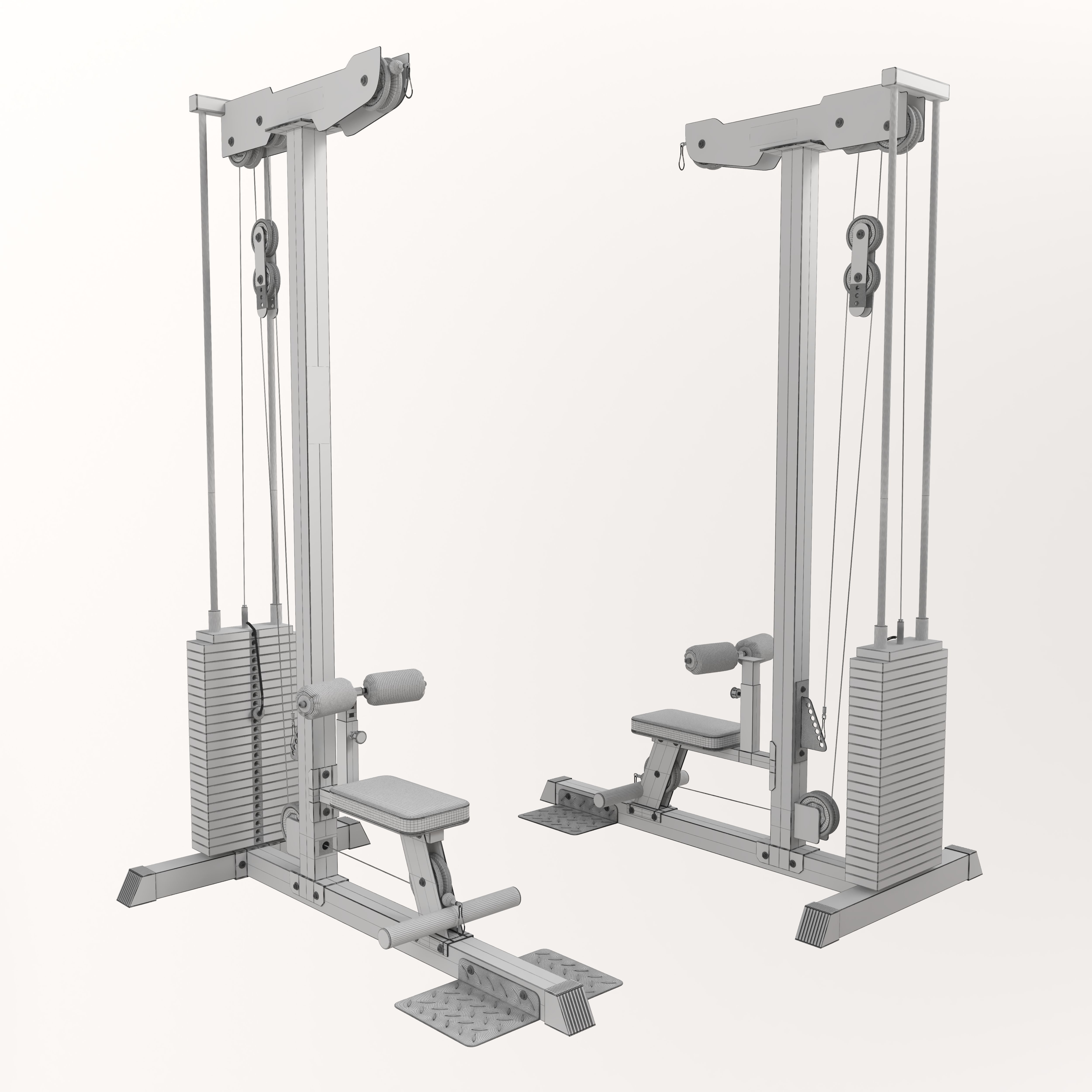 ATX Lat Pulldown Seated Row 3D model | CGTrader