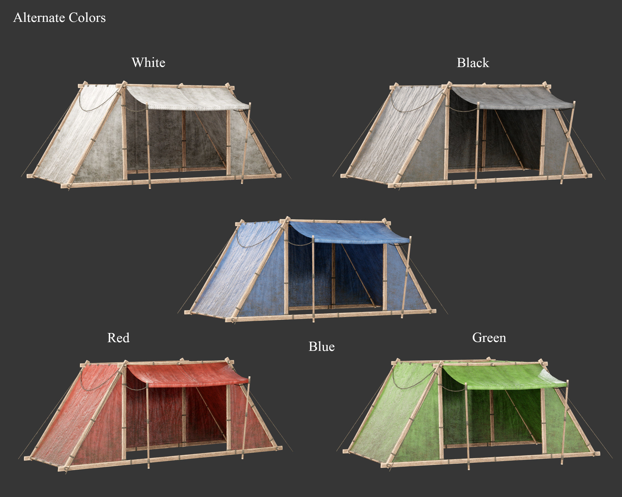 Medieval Collection Knightly Tents VR / AR / low-poly | CGTrader