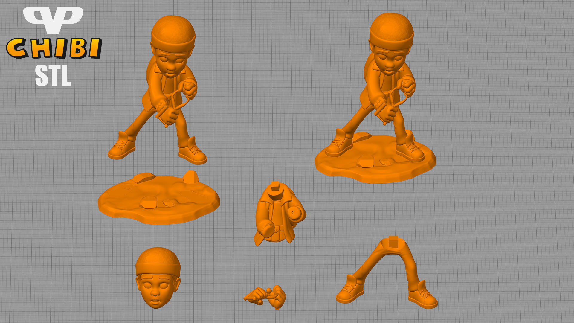 Lucas Stranger Things STL for 3D Printing ChibiSTL 3DXM 3D model 3D ...