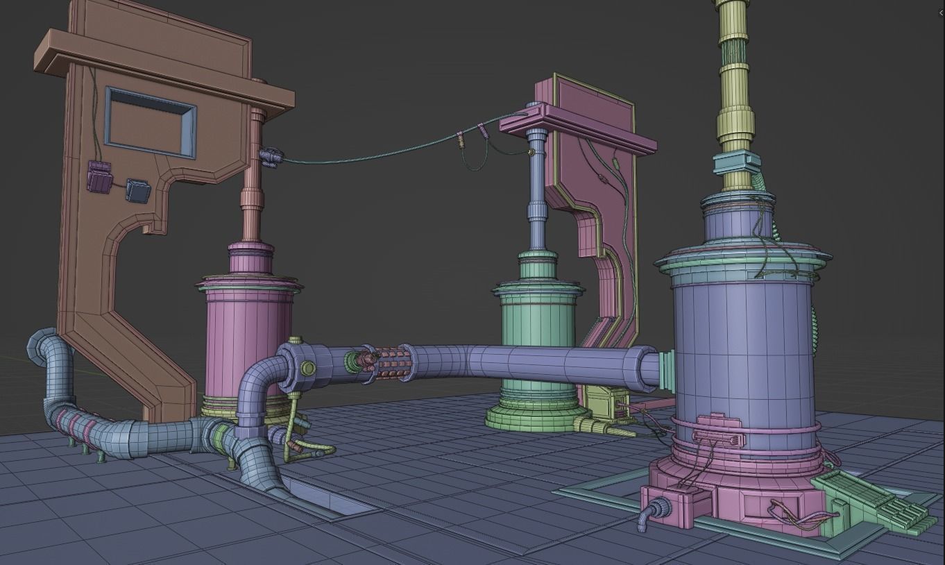 3D model Alien Steam Laboratory Set VR / AR / low-poly | CGTrader