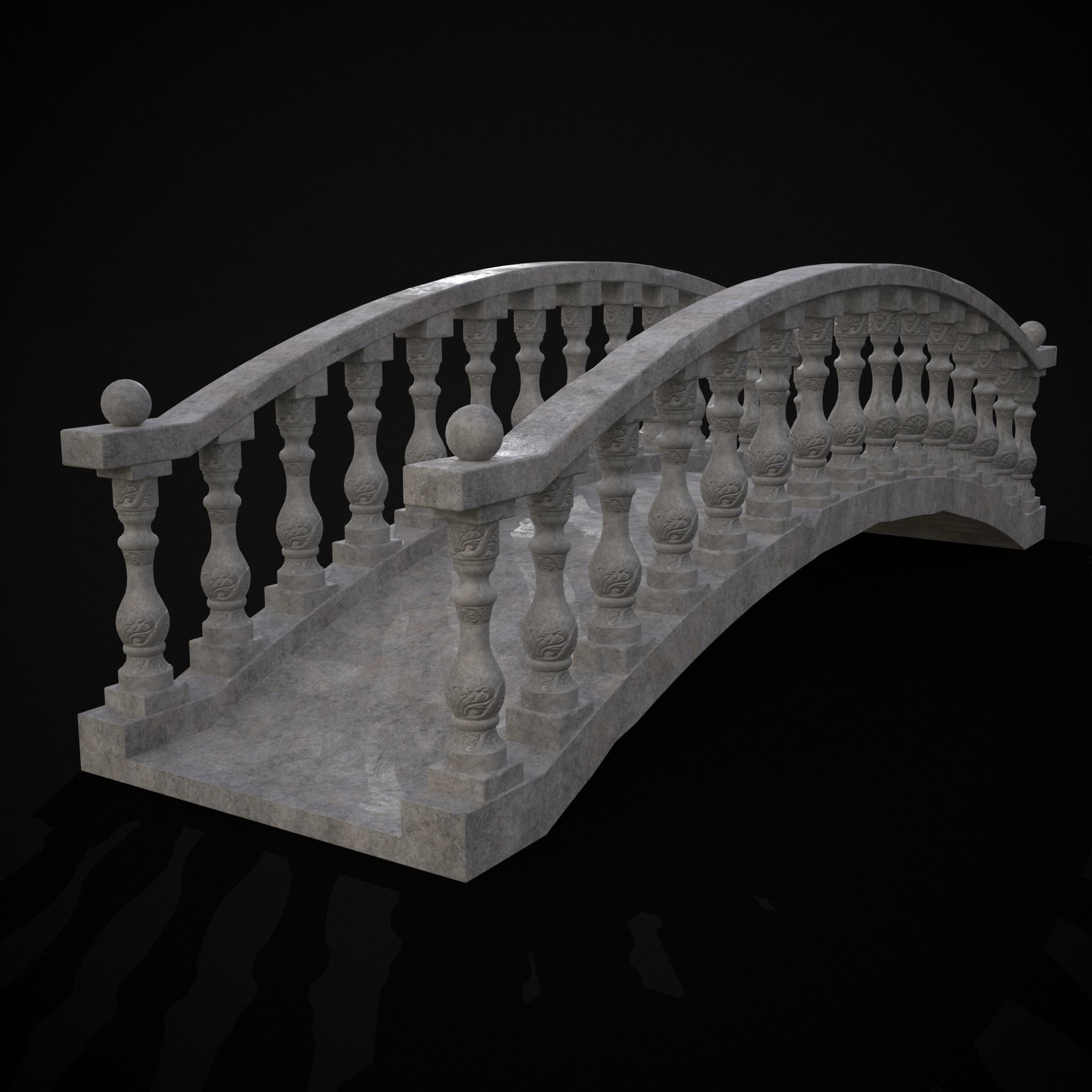 3D model Stone Curved Bridge VR / AR / low-poly | CGTrader