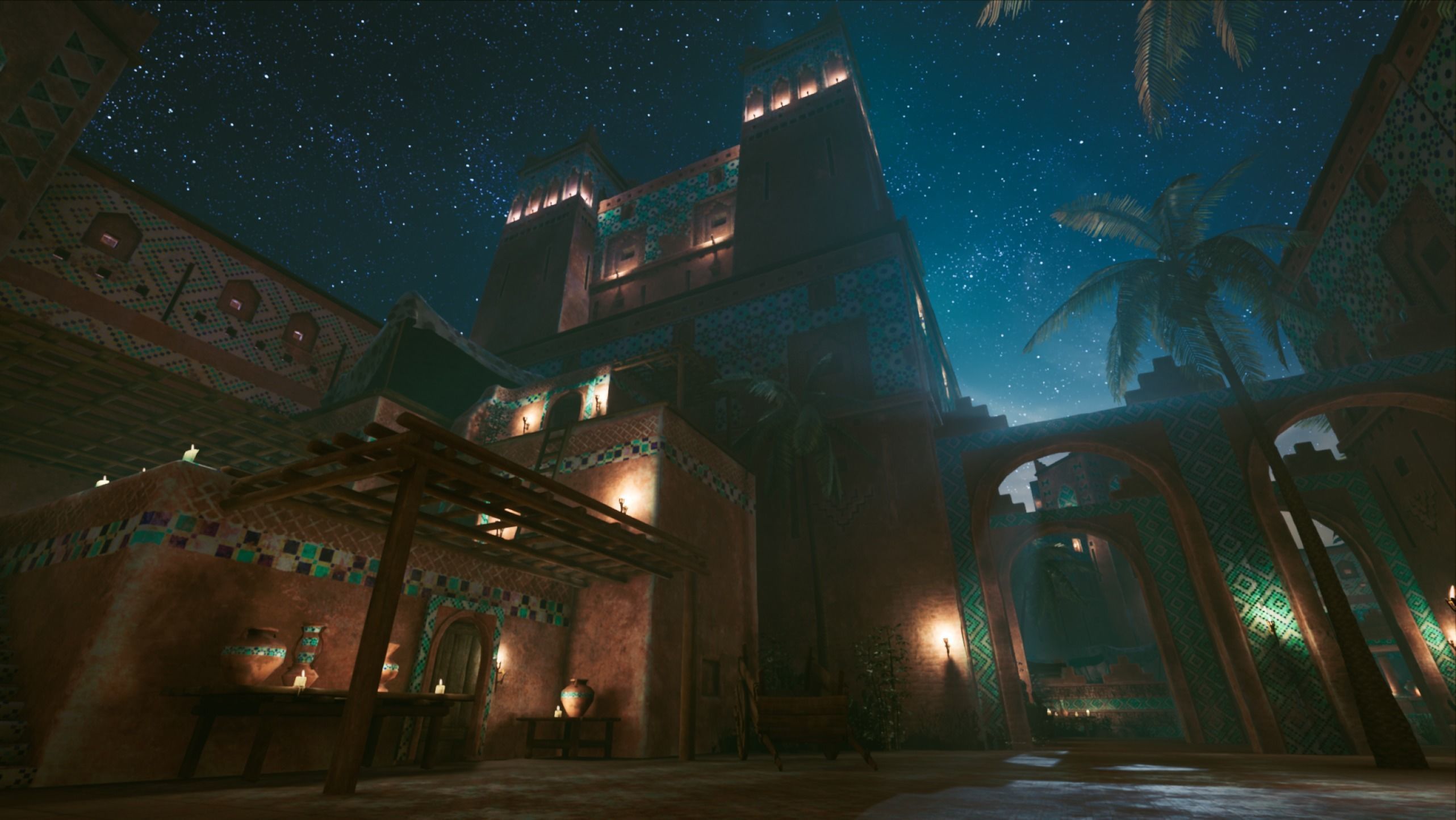 3D model Middle Eastern Kasbah Fortress - Unreal Engine VR / AR / low ...