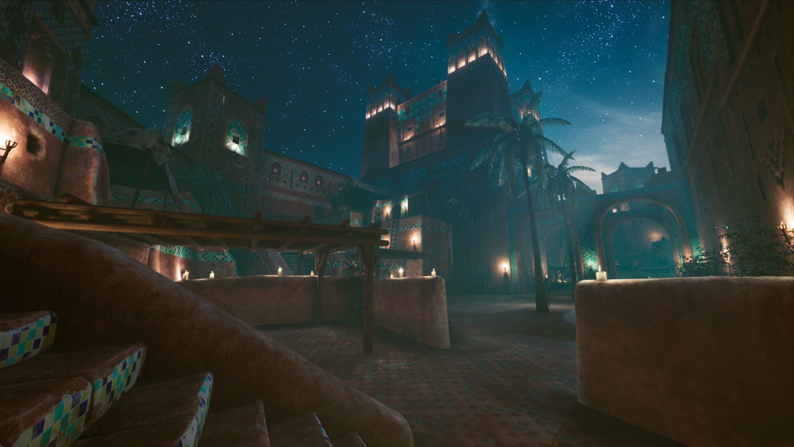 3D model Middle Eastern Kasbah Fortress - Unreal Engine VR / AR / low ...