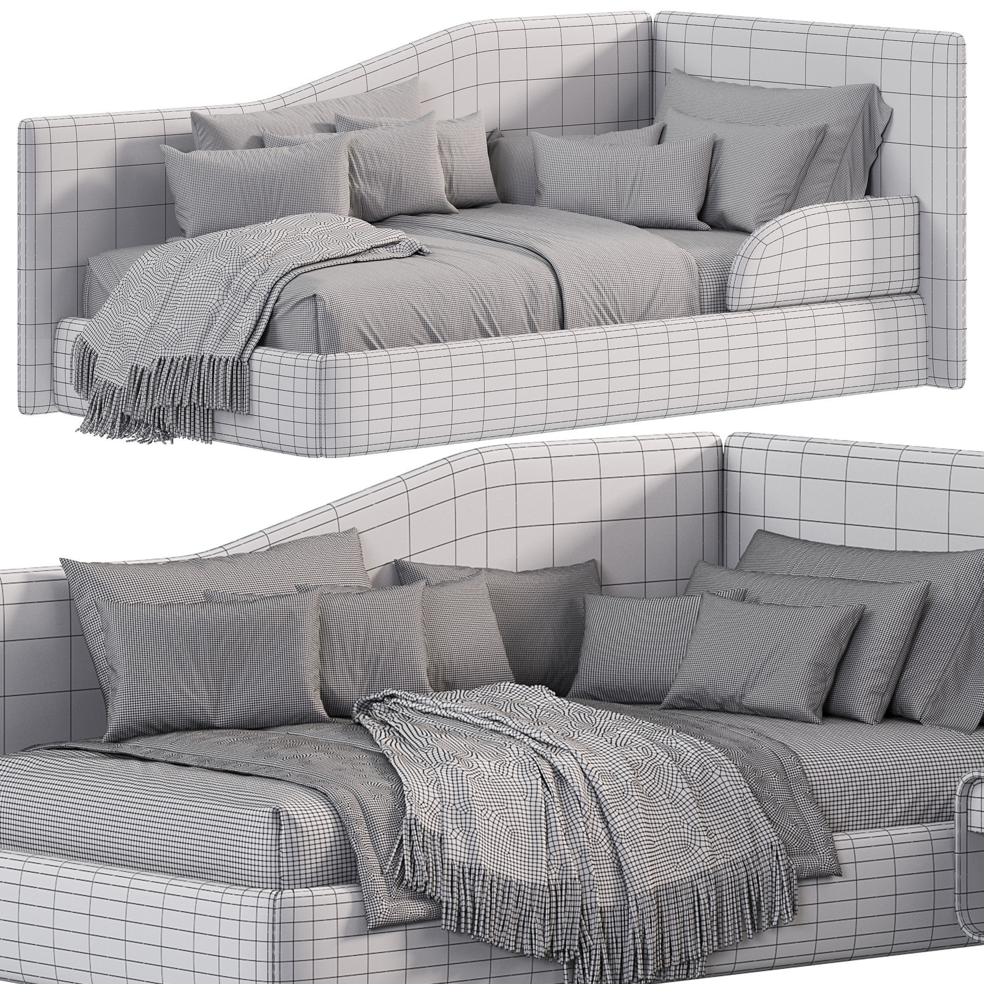 Pluto bed 3D model | CGTrader