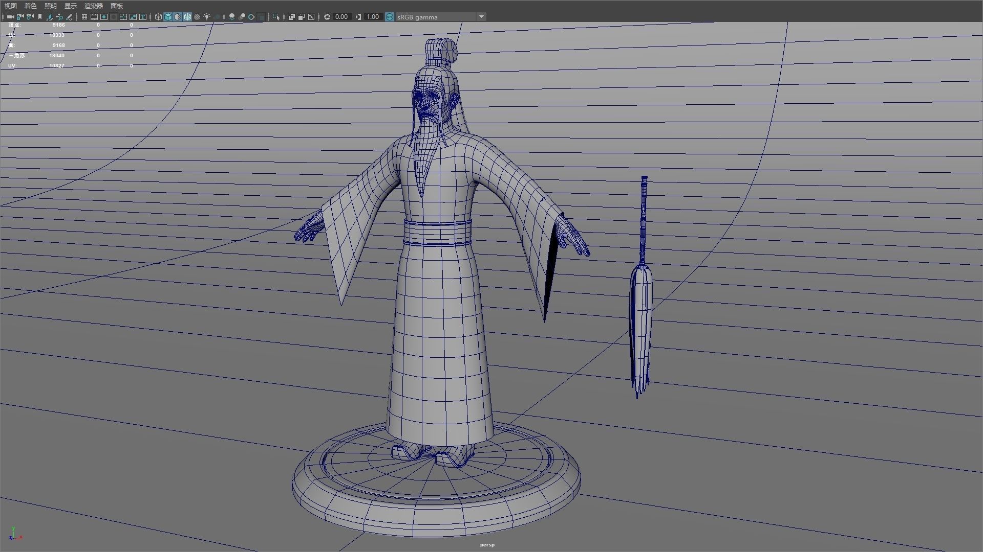 old Taoist priest immortal Celestial being God Taoism Chinese 3D model ...