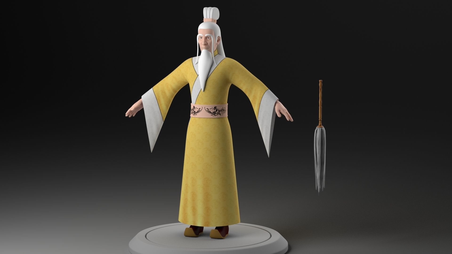 old Taoist priest immortal Celestial being God Taoism Chinese 3D model ...