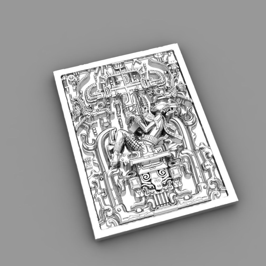 History aztec mayan sarcophagus of king Kinich 3D model 3D printable ...