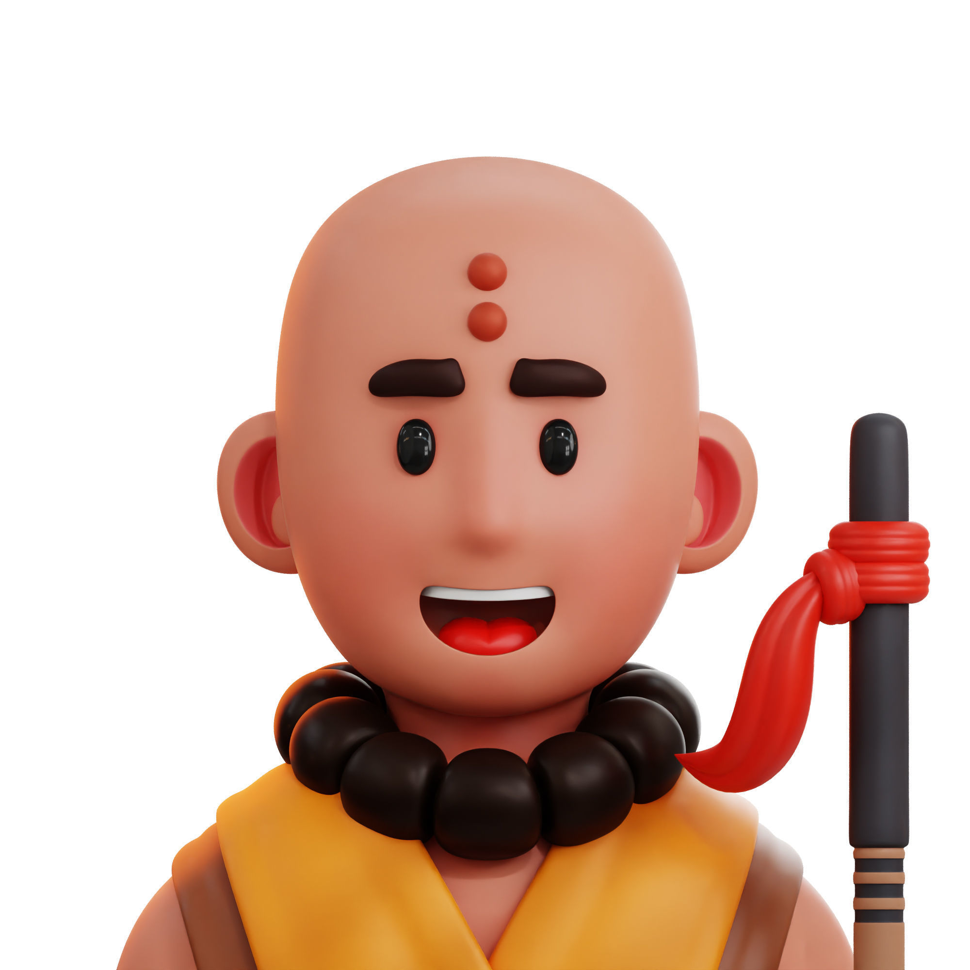 3D model Monk Avatar 3D Icon VR / AR / low-poly | CGTrader