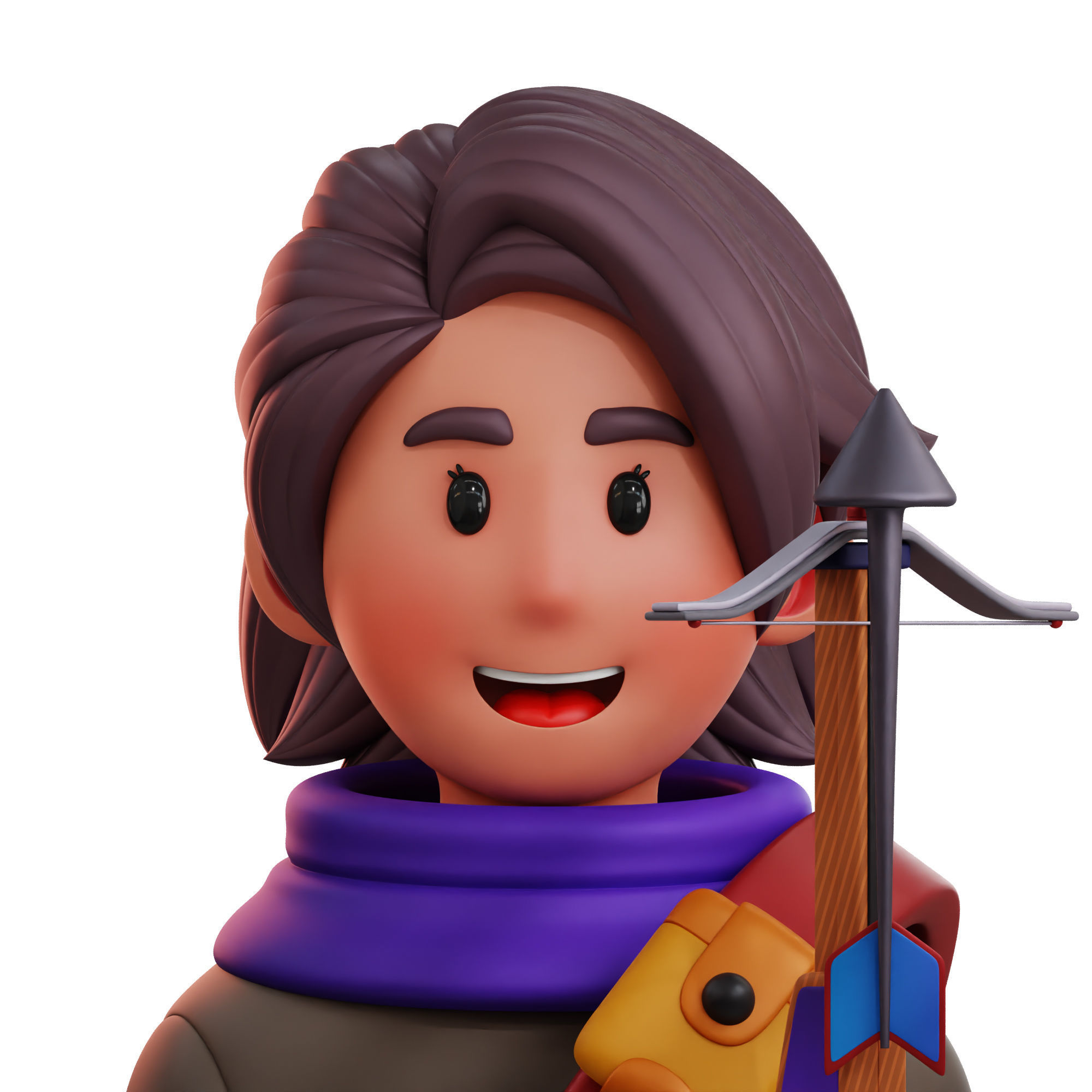 3D model Crossbow Female Avatar 3D Icon VR / AR / low-poly | CGTrader