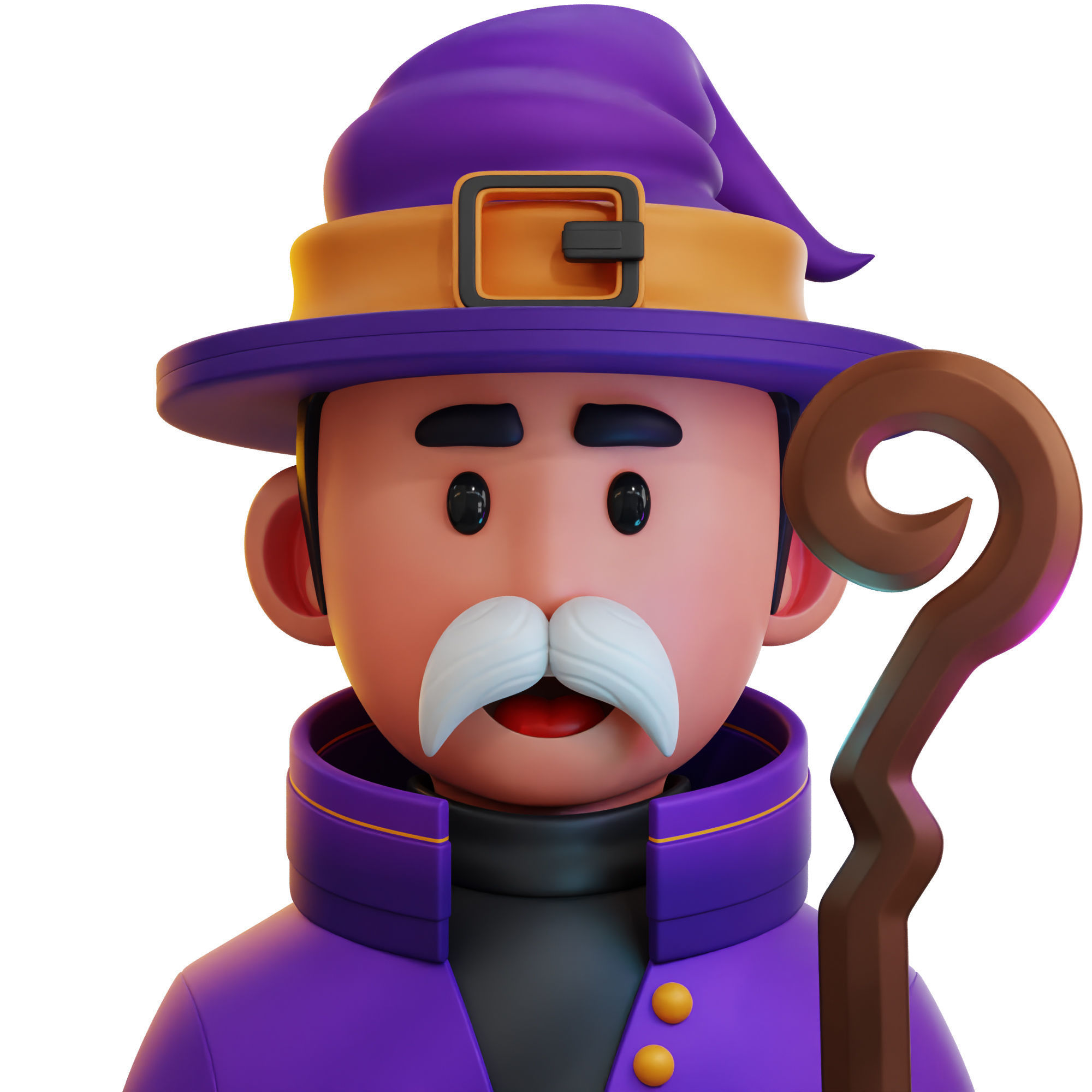 3D model Mage Wizard Avatar 3D Icon VR / AR / low-poly | CGTrader