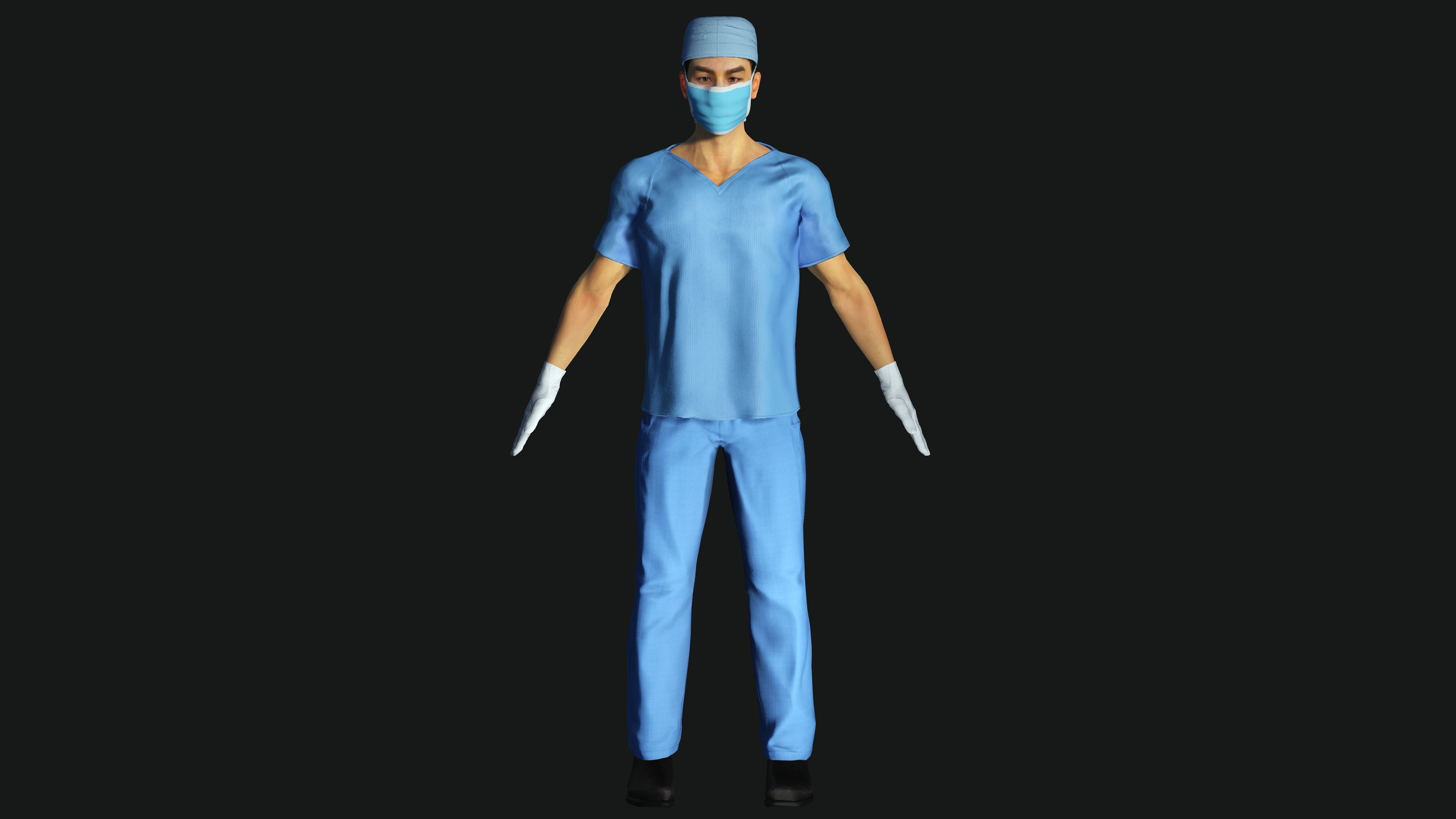 3D model AAA 3D MEDICAL NURSE DOCTOR SURGEON-REALISTIC RIG GAME ...