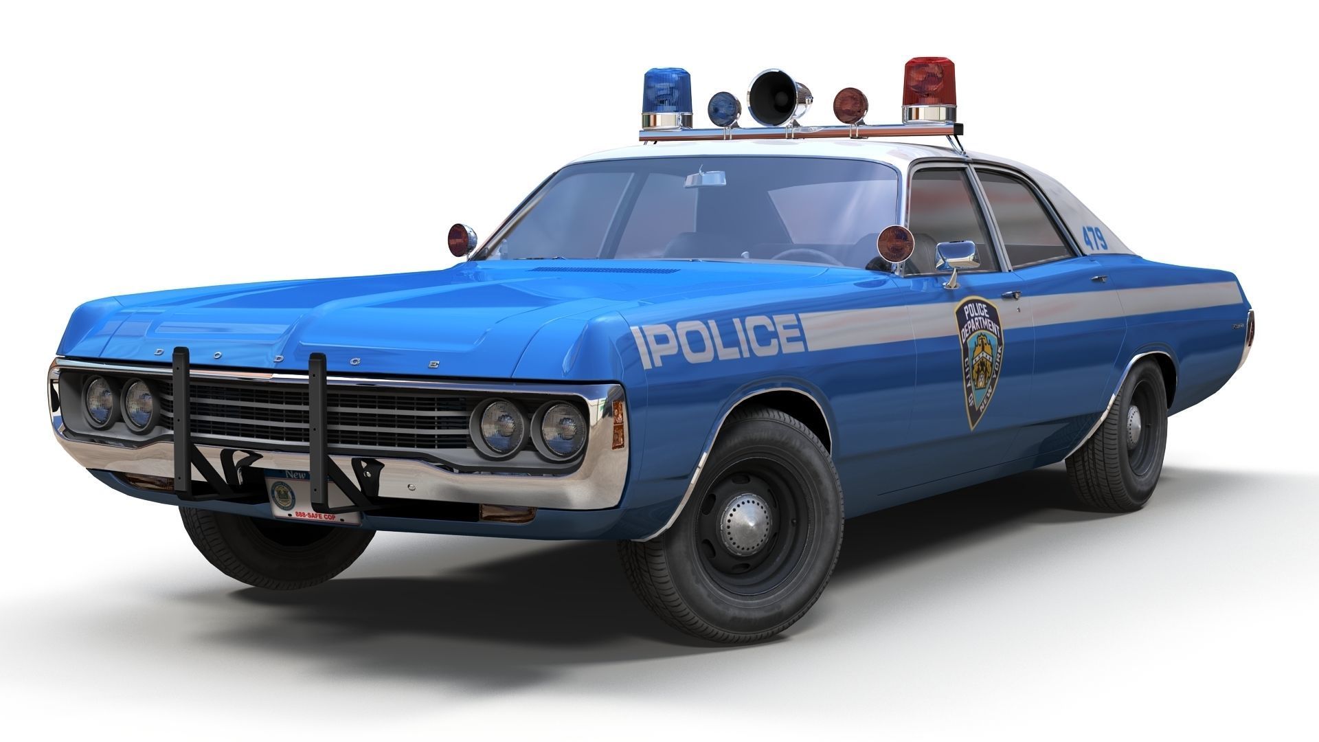 3D model Dodge Polara police car VR / AR / low-poly | CGTrader