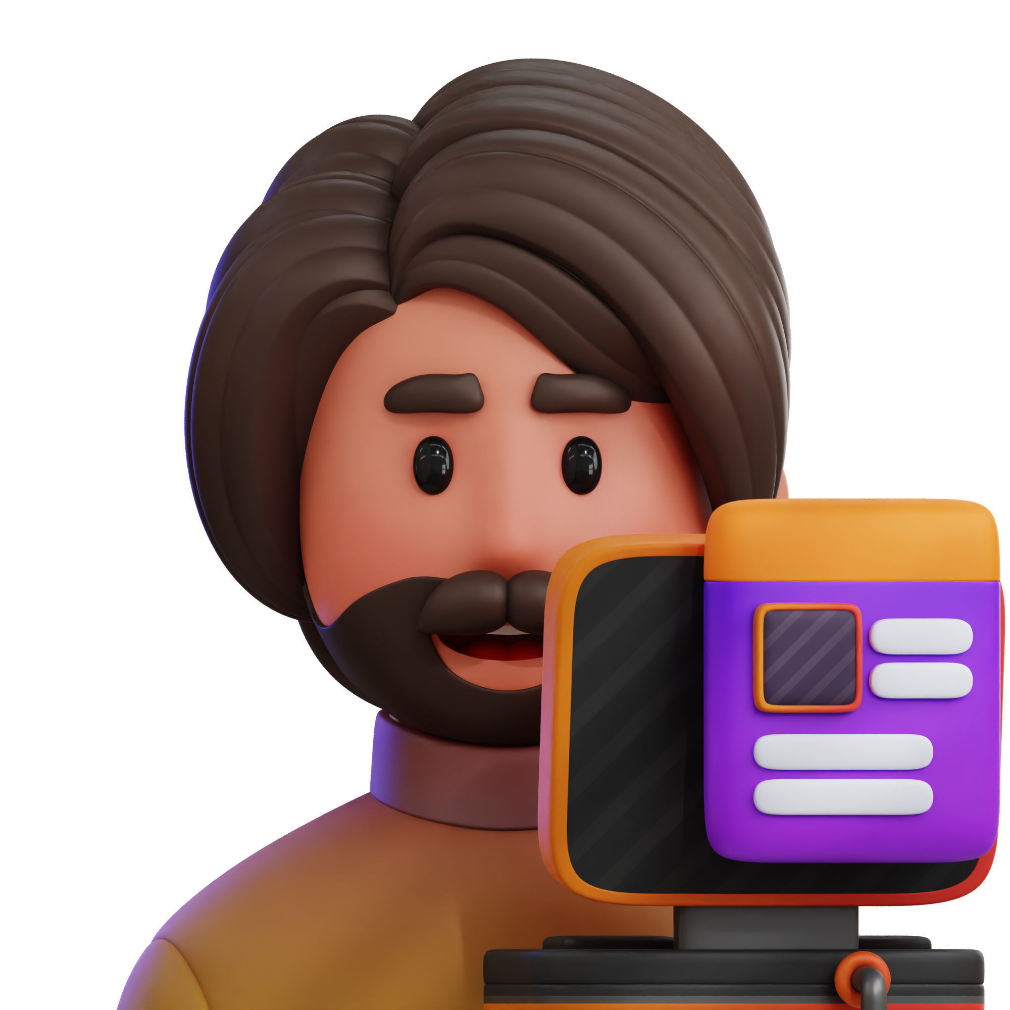 3D model Video Blogger Avatar 3D Icon VR / AR / low-poly | CGTrader