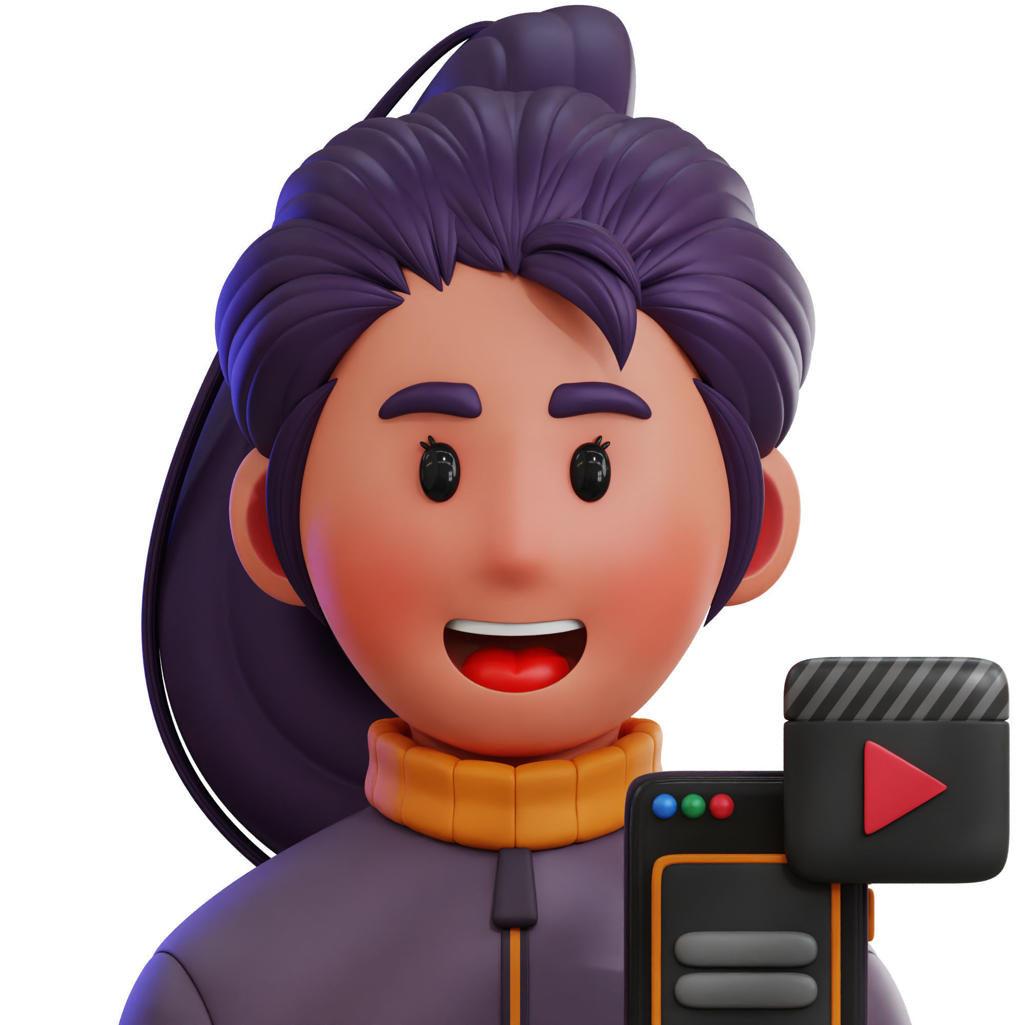 3D model Content Creator Avatar 3D Icon VR / AR / low-poly | CGTrader