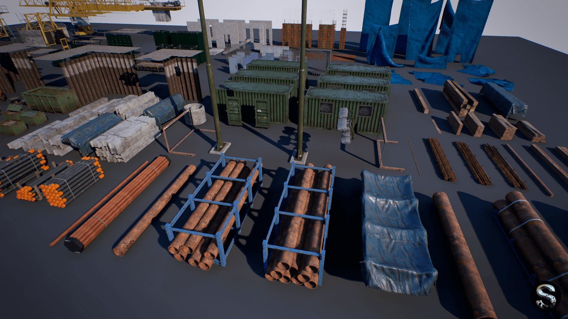 3D model Construction Site VR / AR / low-poly | CGTrader