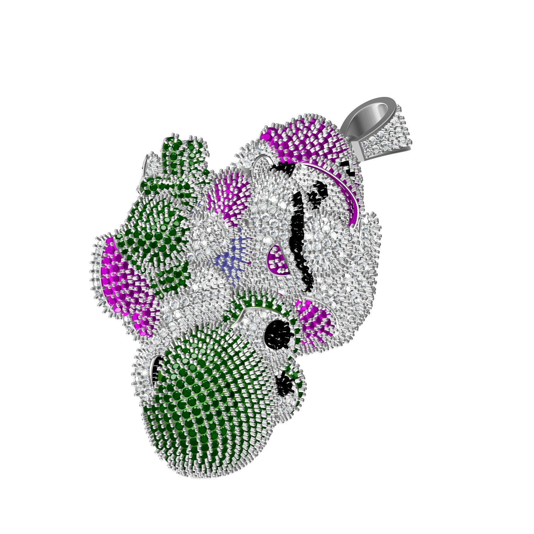 Super Mario Cartoon Hip Hop Diamond Pendant 3D model 3D printable ...