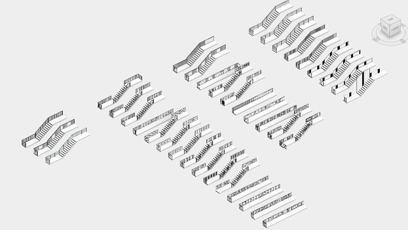Railing Revit Family Batch 3D model | CGTrader