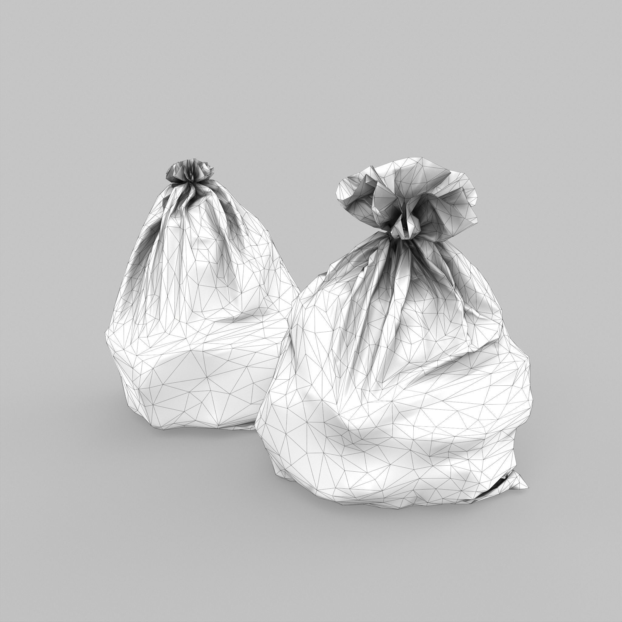 3D model Biohazard Waste Bags Low Poly VR / AR / low-poly | CGTrader