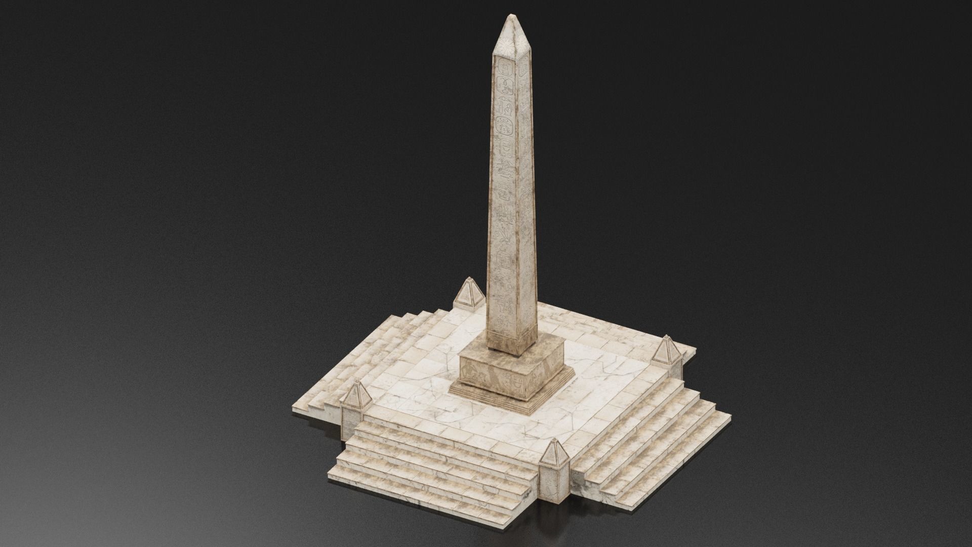 3D model Egyptian obelisk VR / AR / low-poly | CGTrader
