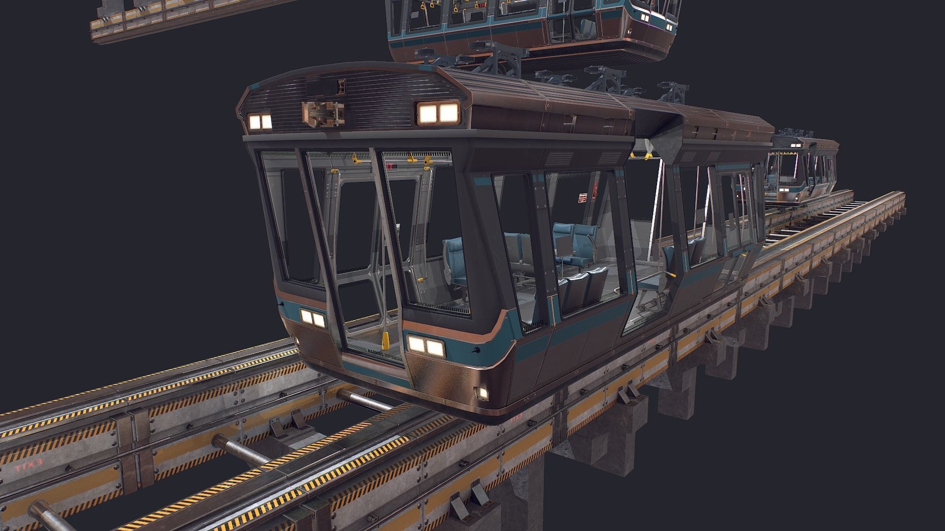 3D model Monorail VR / AR / low-poly | CGTrader