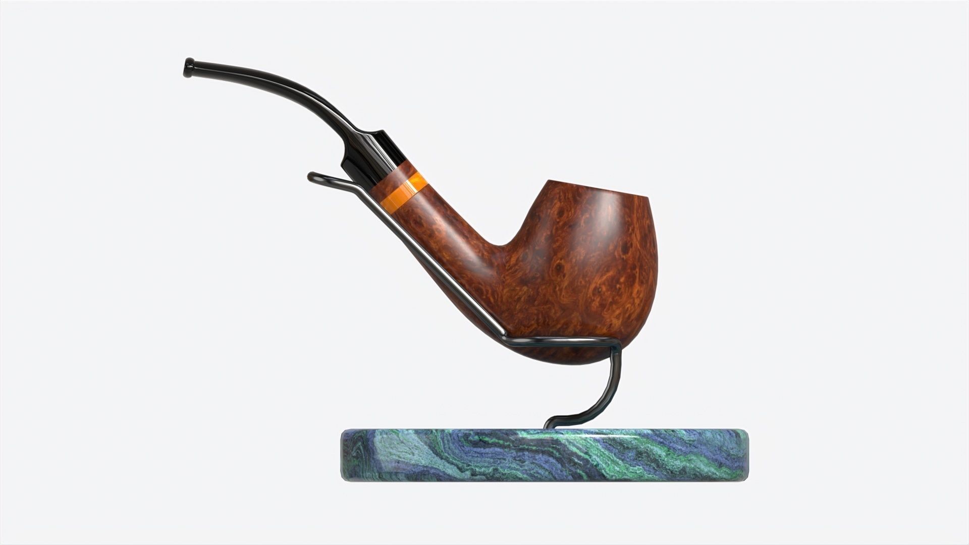 Smoking Pipe Holder Wire with Pipe 3D model | CGTrader