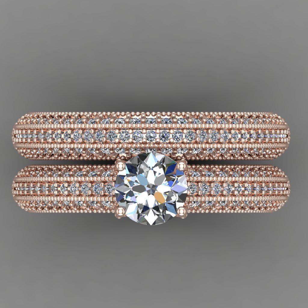 Dubble Diamond RIng 3d Print Model 3D model 3D printable | CGTrader