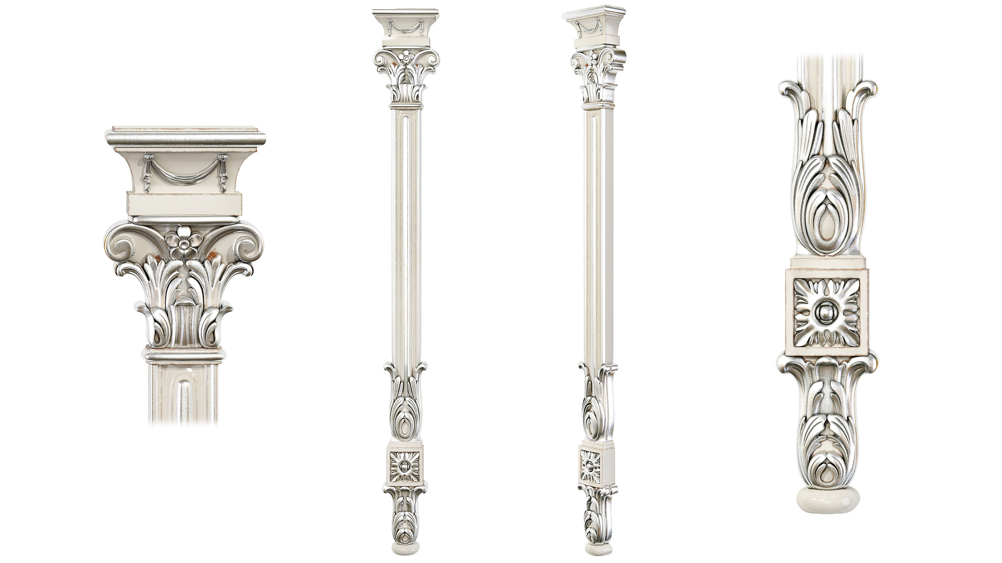 Classic pilaster 08 3D model | CGTrader
