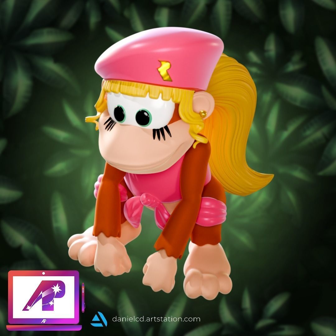 ChessPack Dixie Kong Rareware era 3D model 3D printable | CGTrader