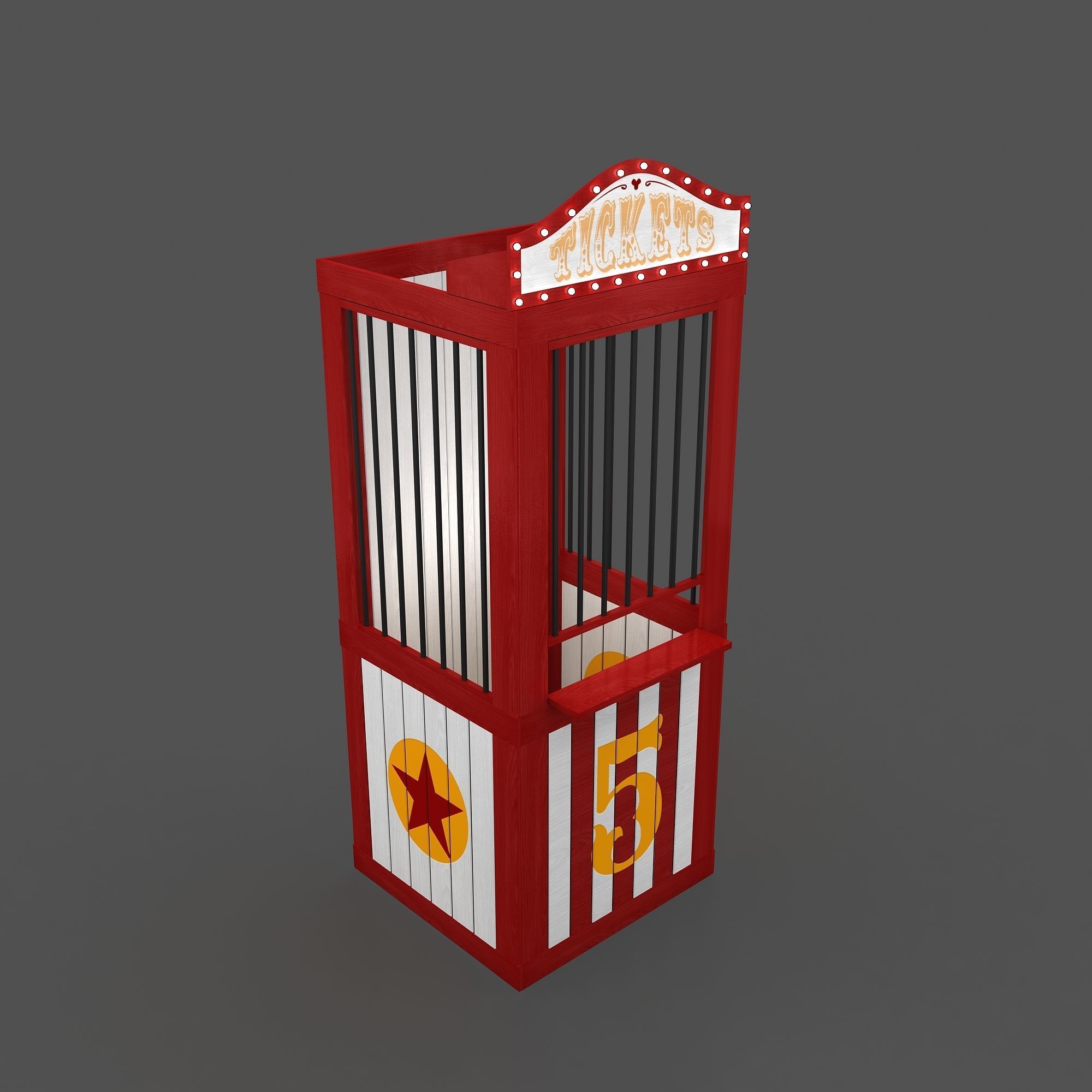 3D model Ticket Booth VR / AR / low-poly | CGTrader