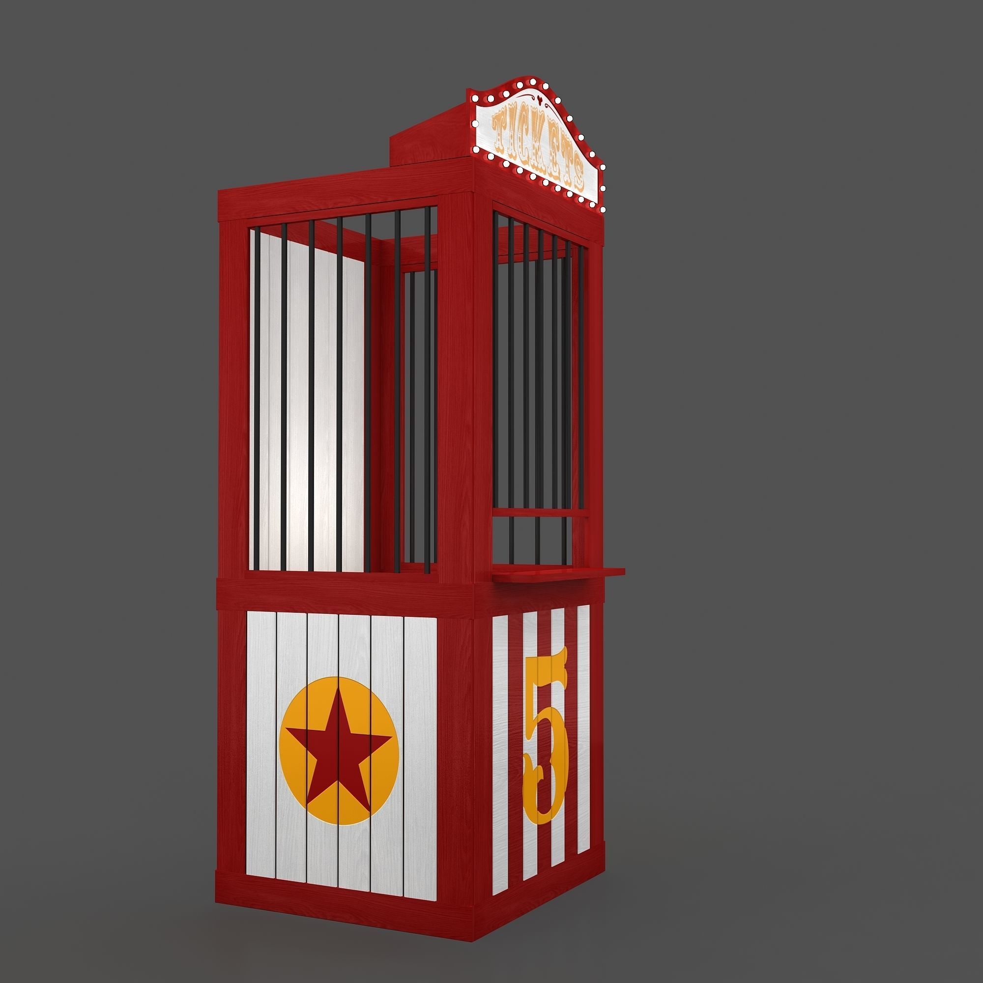 3D model Ticket Booth VR / AR / low-poly | CGTrader