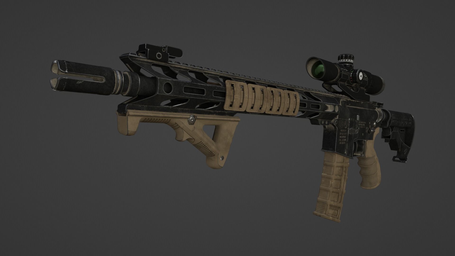 AR 15 Rifle 3D model | CGTrader