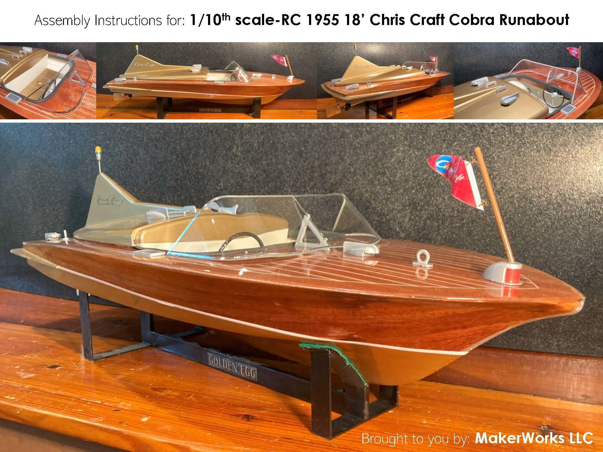 8th Scale 1955 Chris Craft Cobra RC Boat 3D Print files and Inst 3D ...