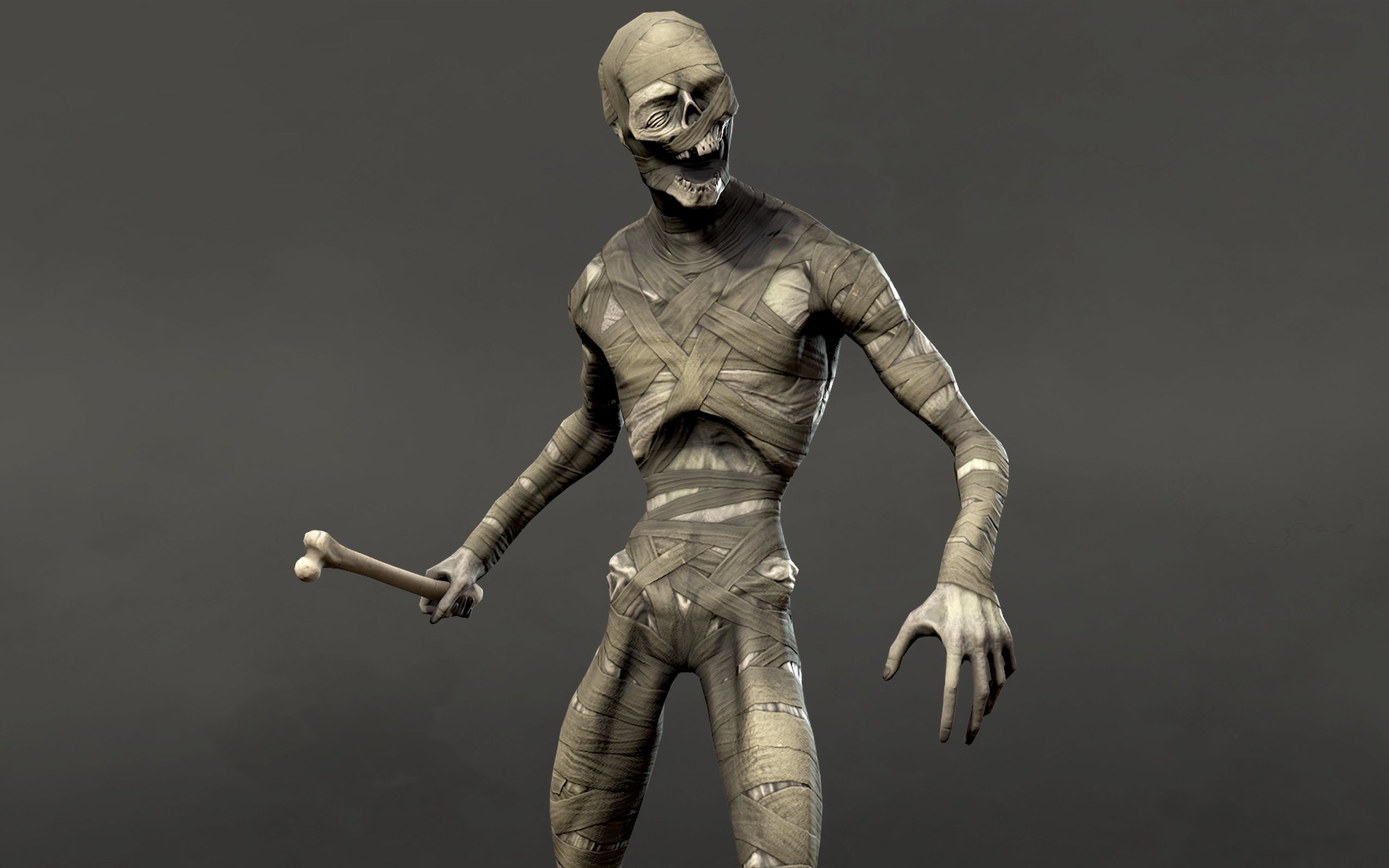 3D model Mummy Creature - Animated lowpoly character VR / AR / low-poly ...