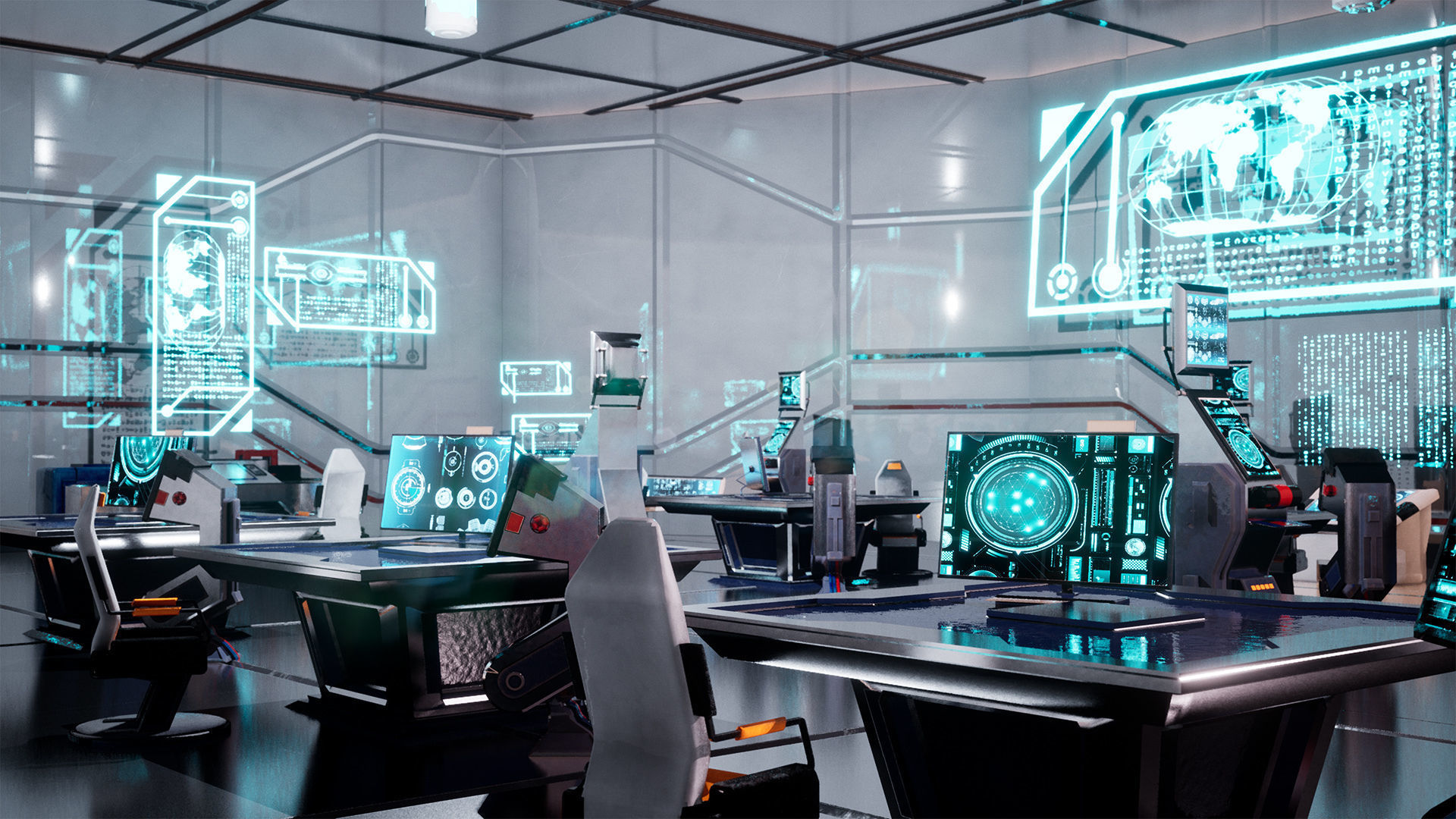 3D model SciFi Office 16 Assets VR / AR / low-poly | CGTrader