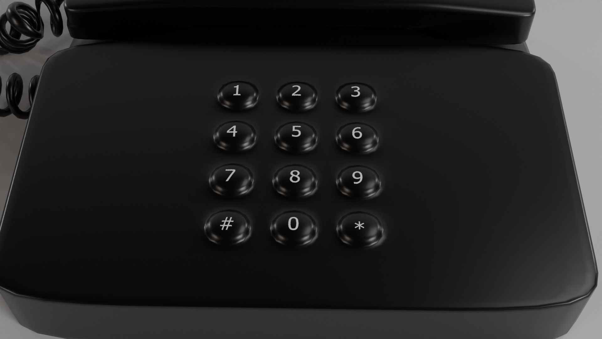 old model corded phone free 3D model | CGTrader